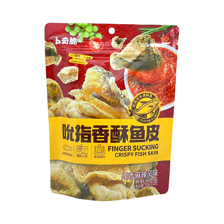 卜奇脆 香酥鱼皮 川香麻辣味 65g - Umall今日优选 - 澳洲线上超市